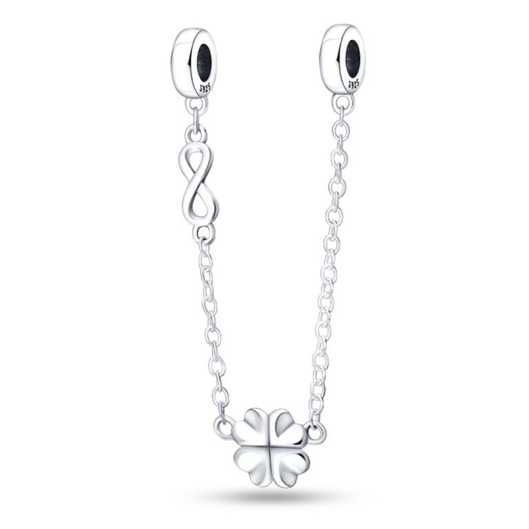 Clover Infinity Safety Chain. Lucky Charm - Charmful